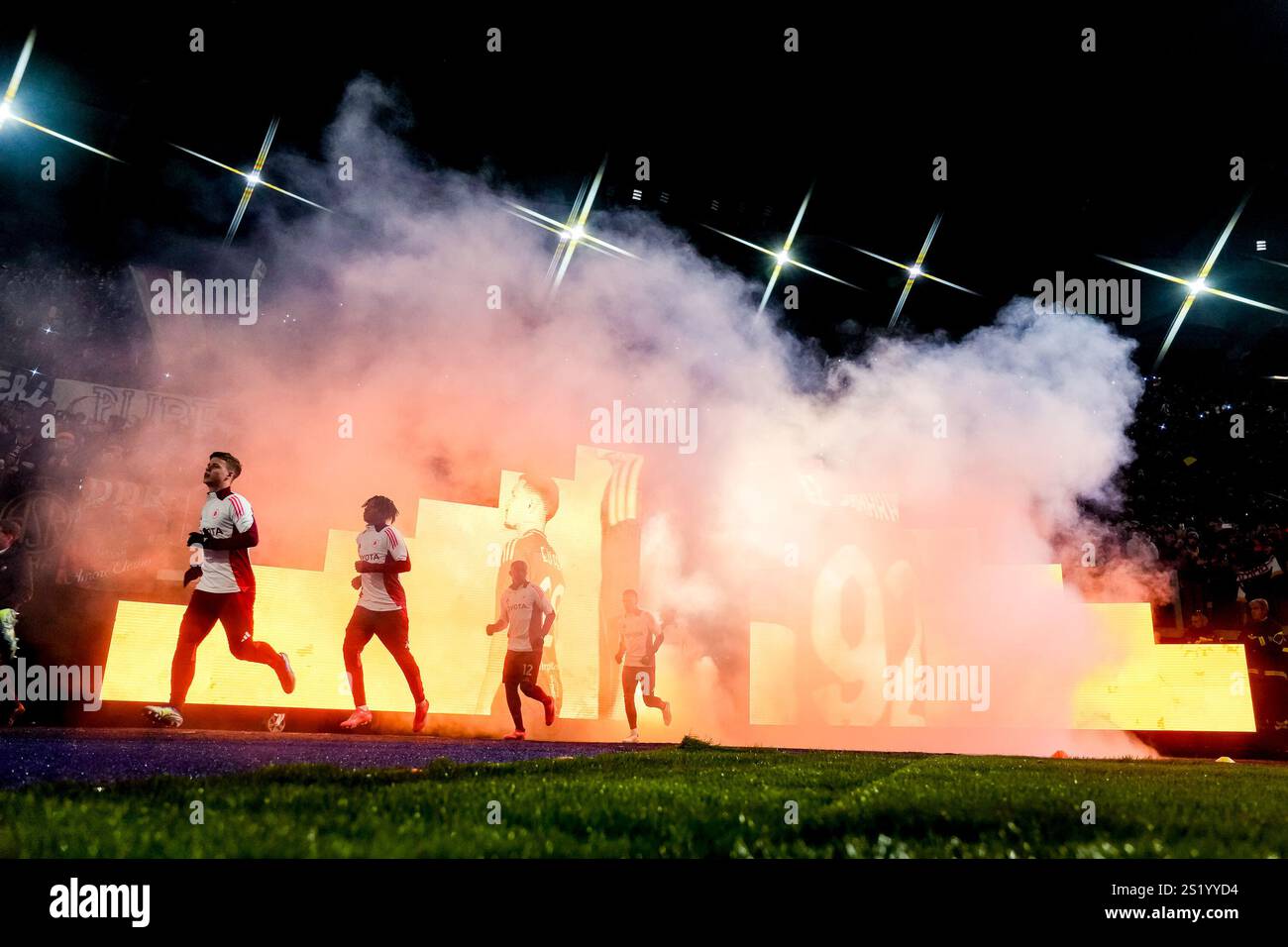 Playera of AS Roa take the field. during the Serie A Enilive match ...