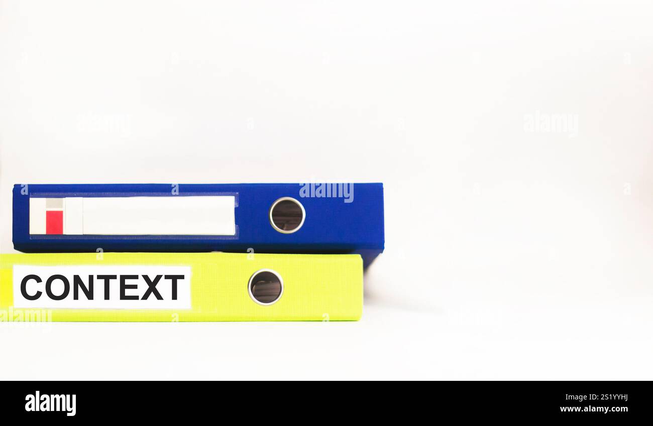 A conceptual contextual symbol. The context word written on the folder ...