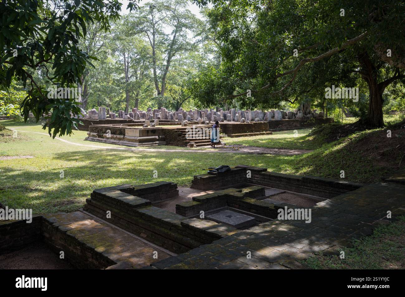 Anuradhapura, Sri Lanka - 12 August 2024: Jethawanaramaya temple ruins ...