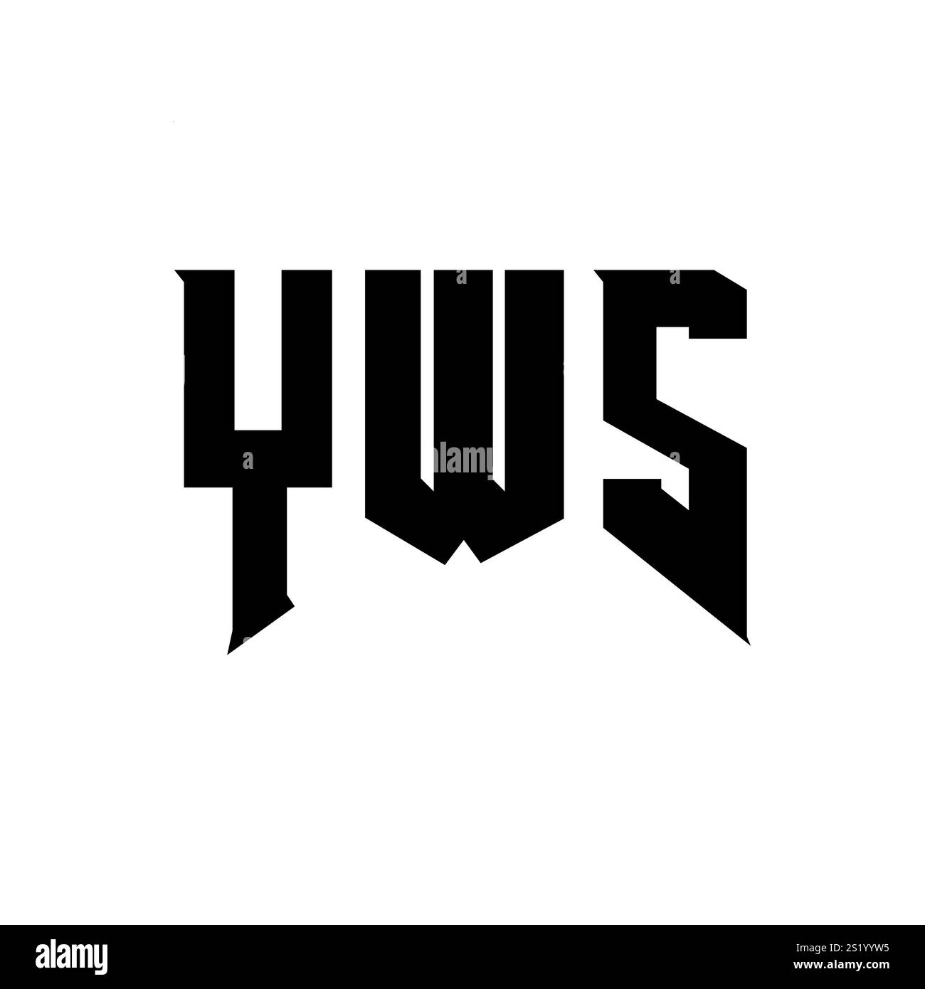 YWS letter logo design for technology company. YWS logo design black ...