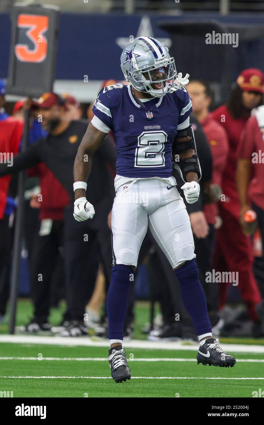 Dallas Cowboys cornerback Jourdan Lewis reacts after a third-down stop ...