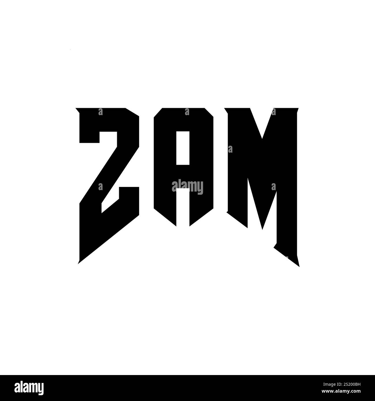 ZAM letter logo design for technology company. ZAM logo design black ...