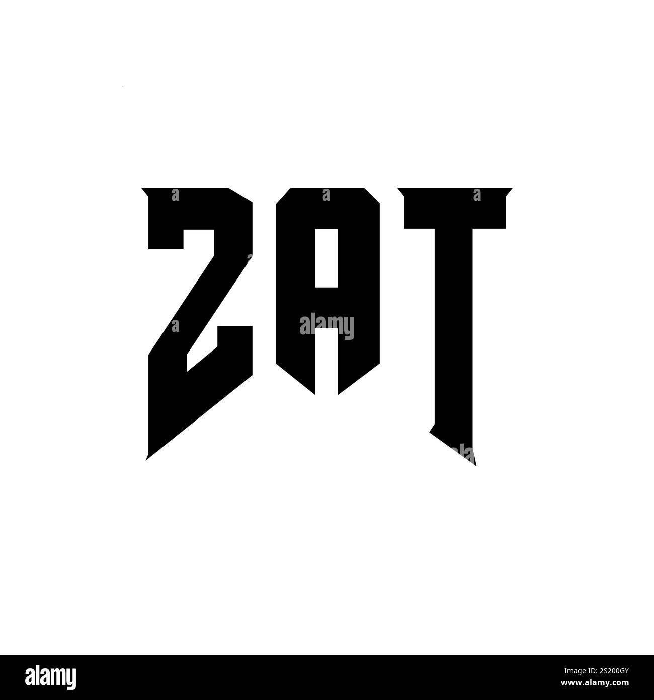ZAT letter logo design for technology company. ZAT logo design black ...