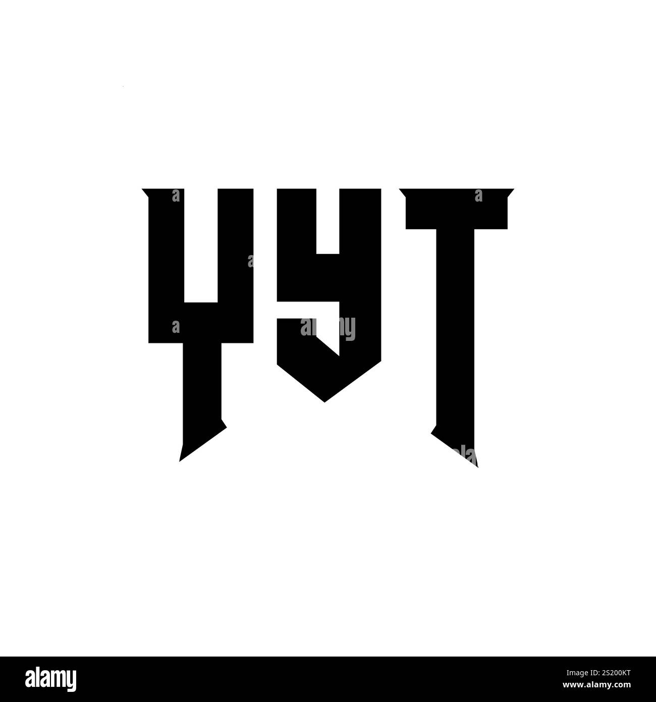 YYT letter logo design for technology company. YYT logo design black and white color combination ...