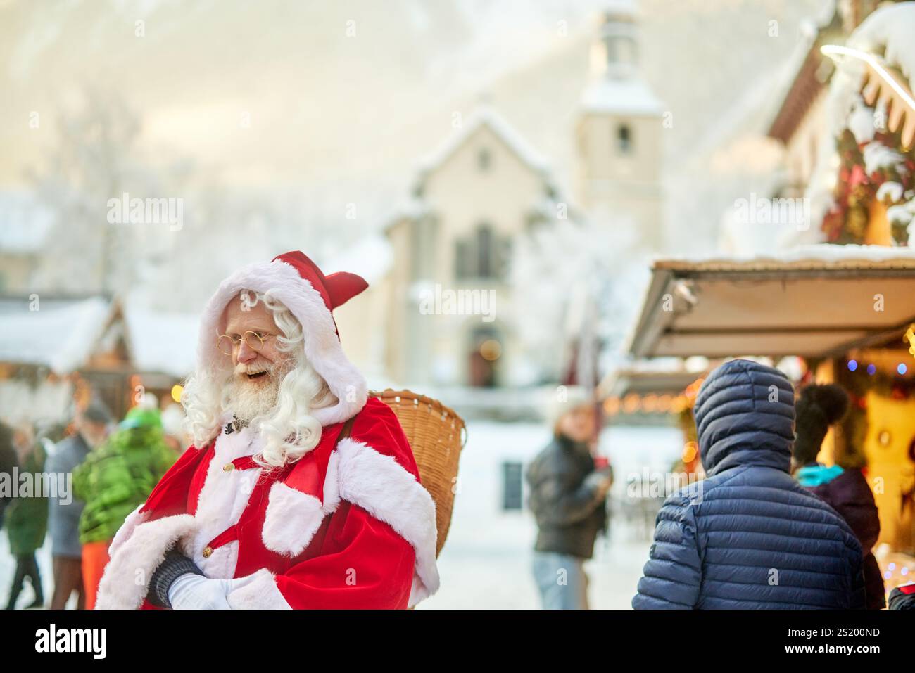 Winter scenes at Chamonix-Mont-Blanc ski resort in the French Alps ...