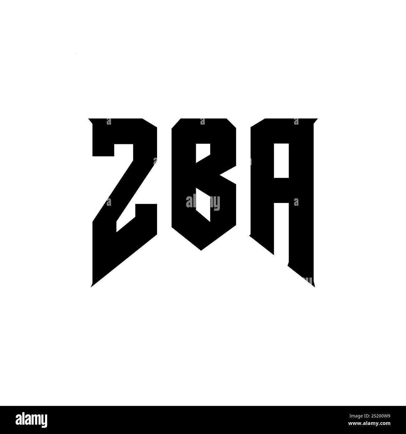 ZBA letter logo design for technology company. ZBA logo design black ...