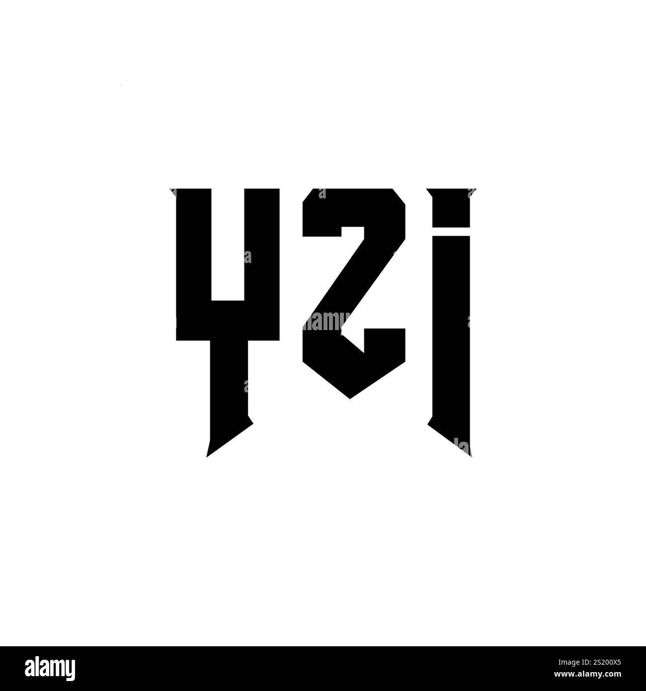 YZI letter logo design for technology company. YZI logo design black ...
