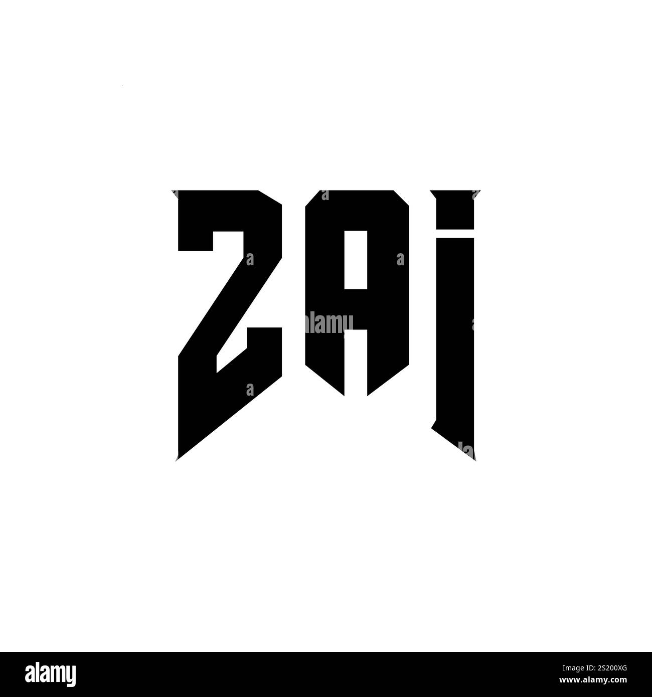 ZAI letter logo design for technology company. ZAI logo design black ...