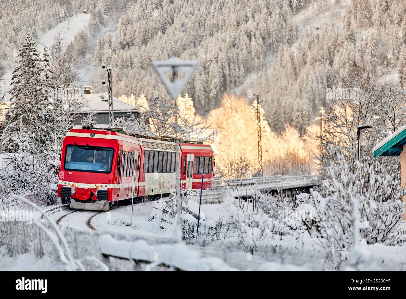 Winter scenes at Chamonix-Mont-Blanc ski resort in the French Alps. The ...