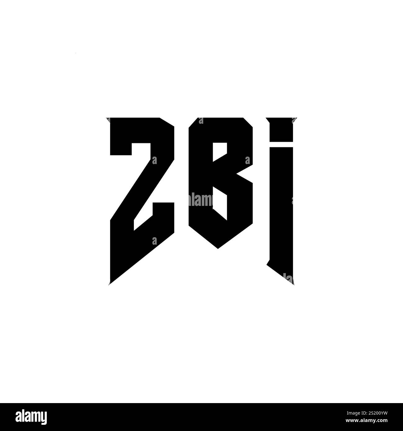 ZBI letter logo design for technology company. ZBI logo design black ...