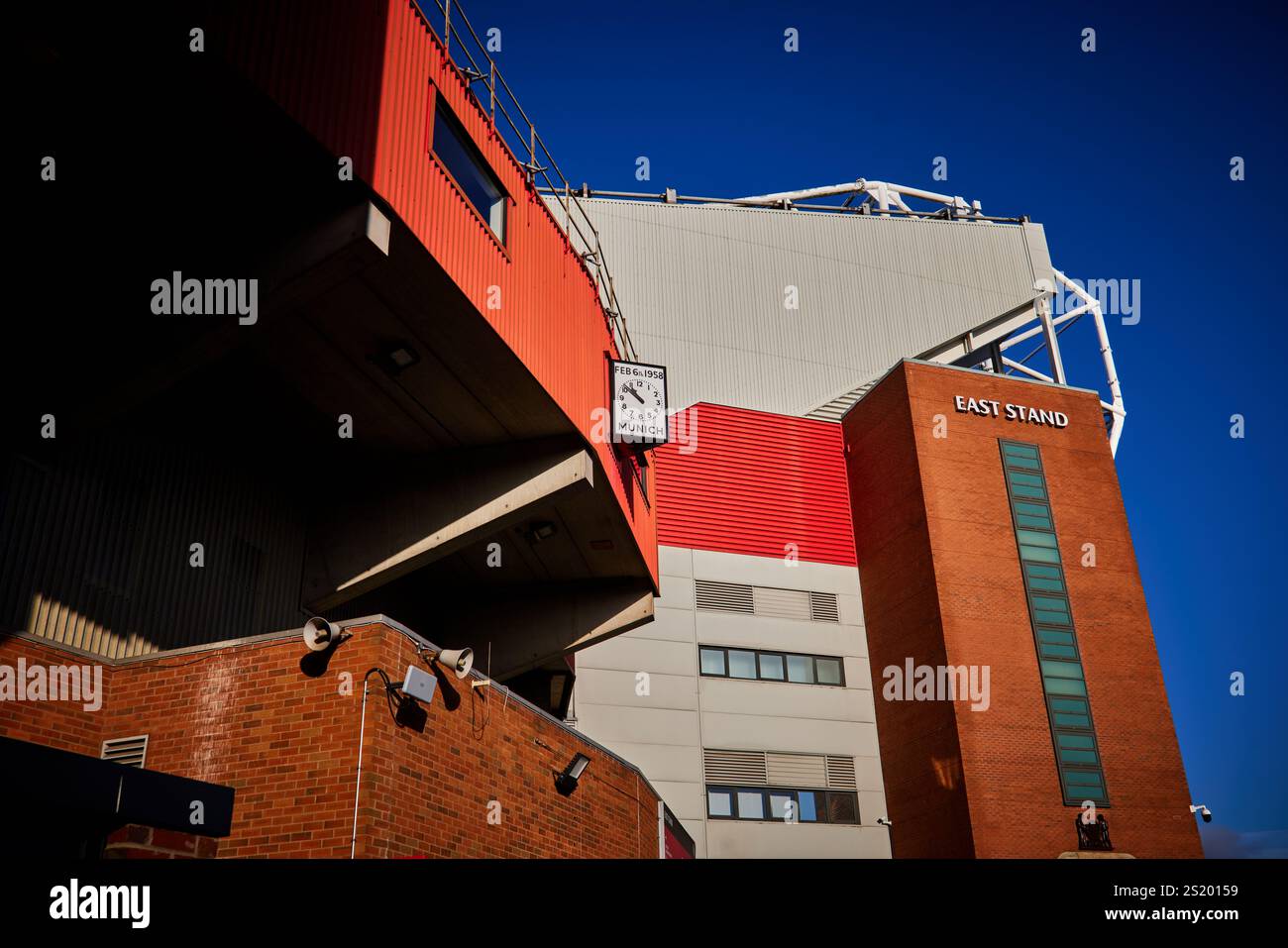Manchester United old trafford stadium East Stand Stock Photo - Alamy