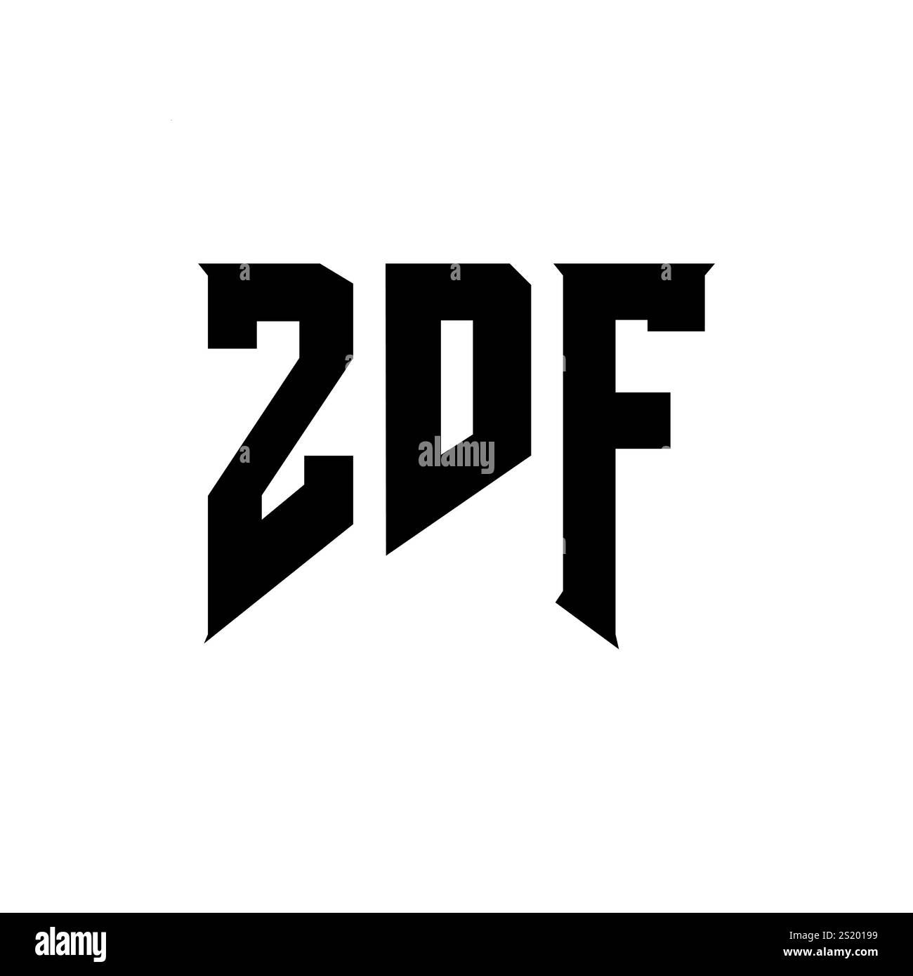 ZDF letter logo design for technology company. ZDF logo design black ...
