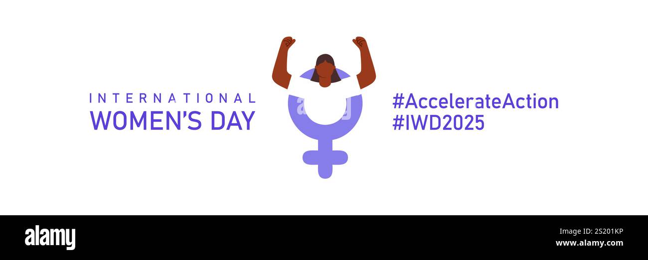 Accelerate action iwd 2025 banner template vector illustration Stock ...