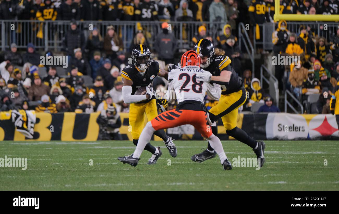 January 04, 2025: George Pickens #14 during the Steelers vs Bengals in ...