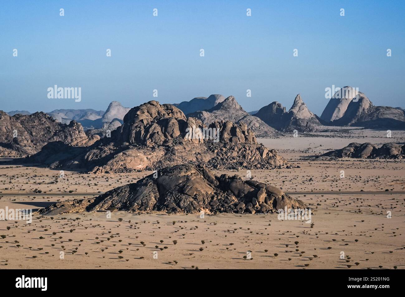 Desert landscape during the Stage 2 of the Dakar 2025 from January 5 to ...