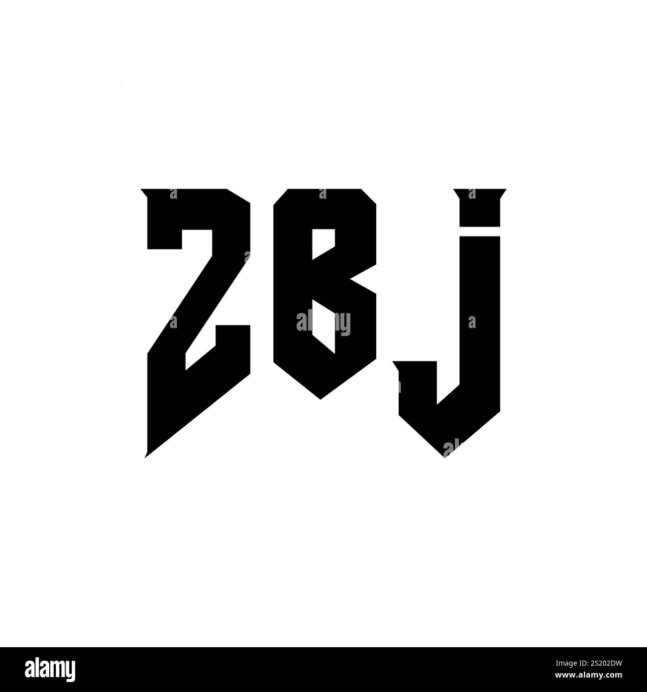 ZBJ letter logo design for technology company. ZBJ logo design black ...