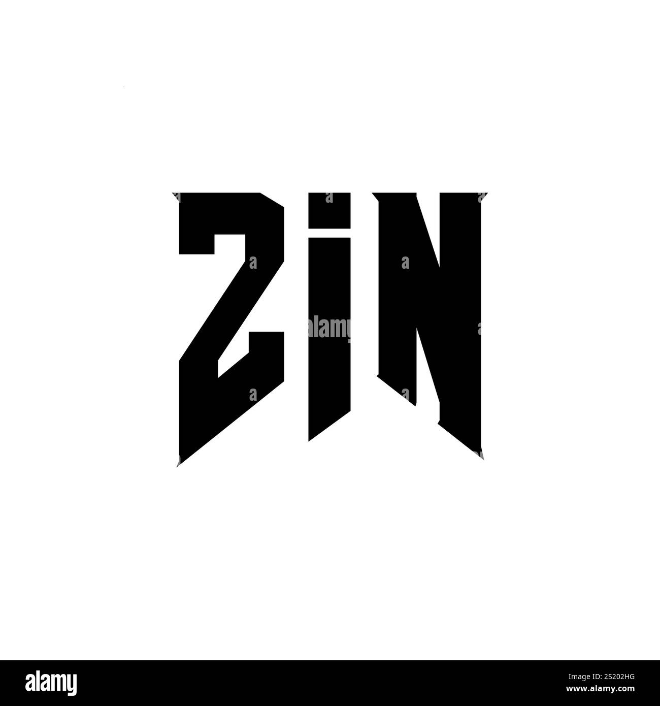 ZIN letter logo design for technology company. ZIN logo design black ...