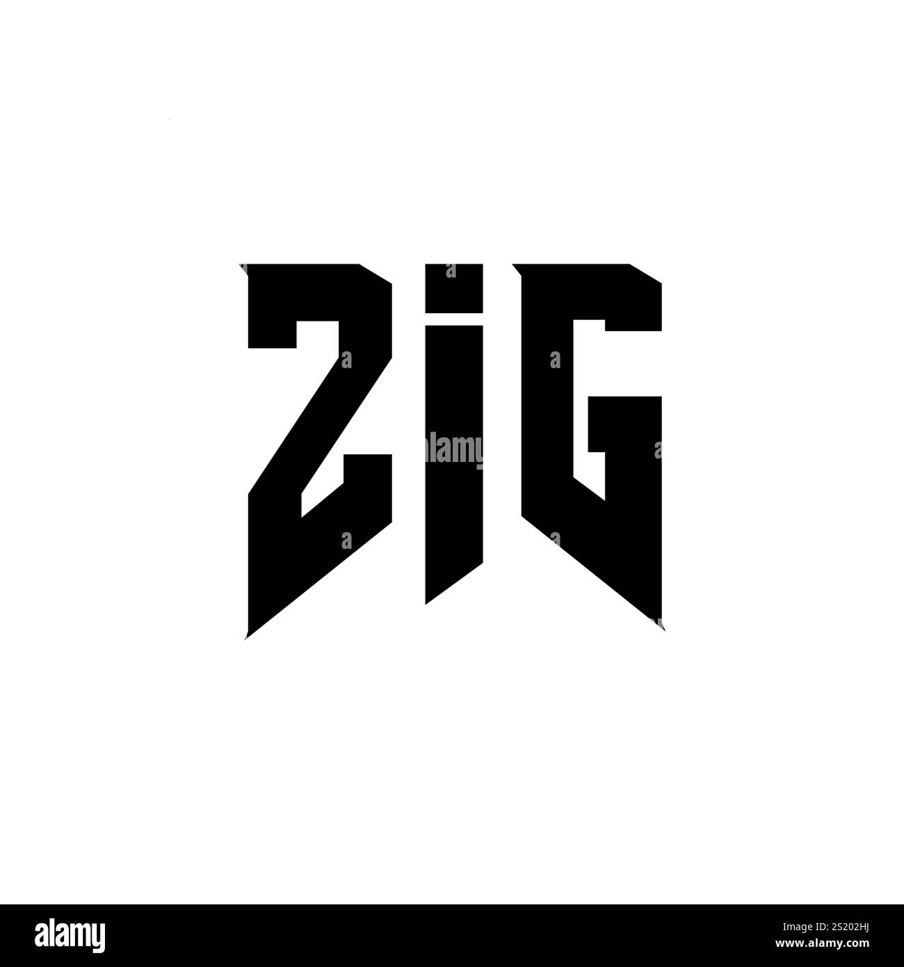 ZIG letter logo design for technology company. ZIG logo design black ...
