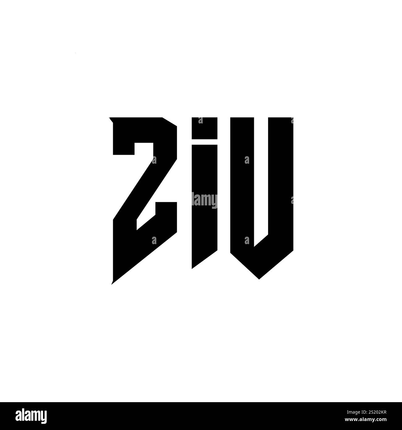 ZIU letter logo design for technology company. ZIU logo design black ...