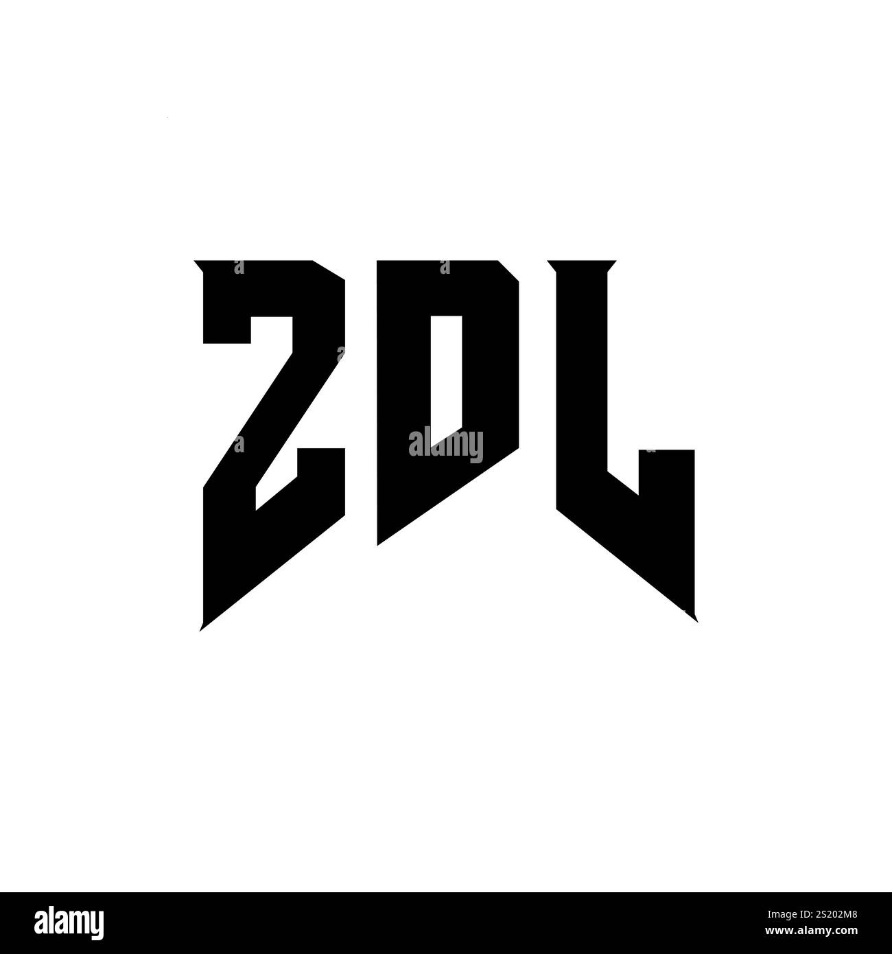 ZDL letter logo design for technology company. ZDL logo design black ...