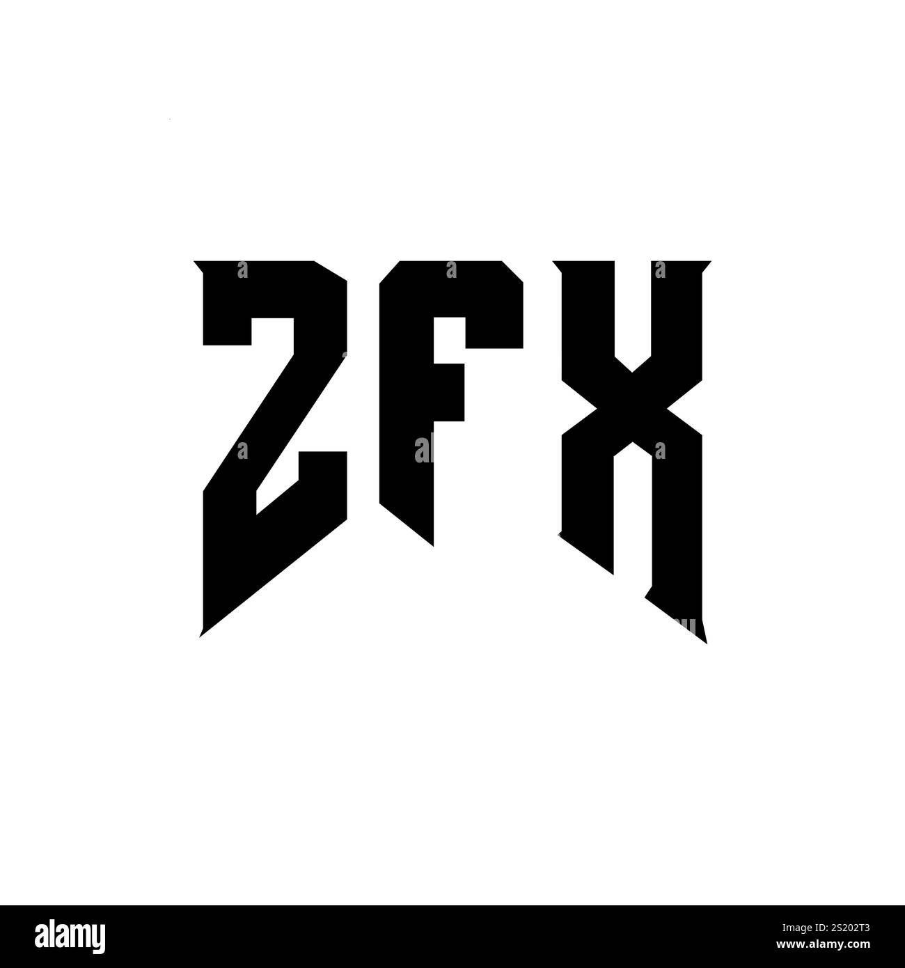 ZFX letter logo design for technology company. ZFX logo design black ...
