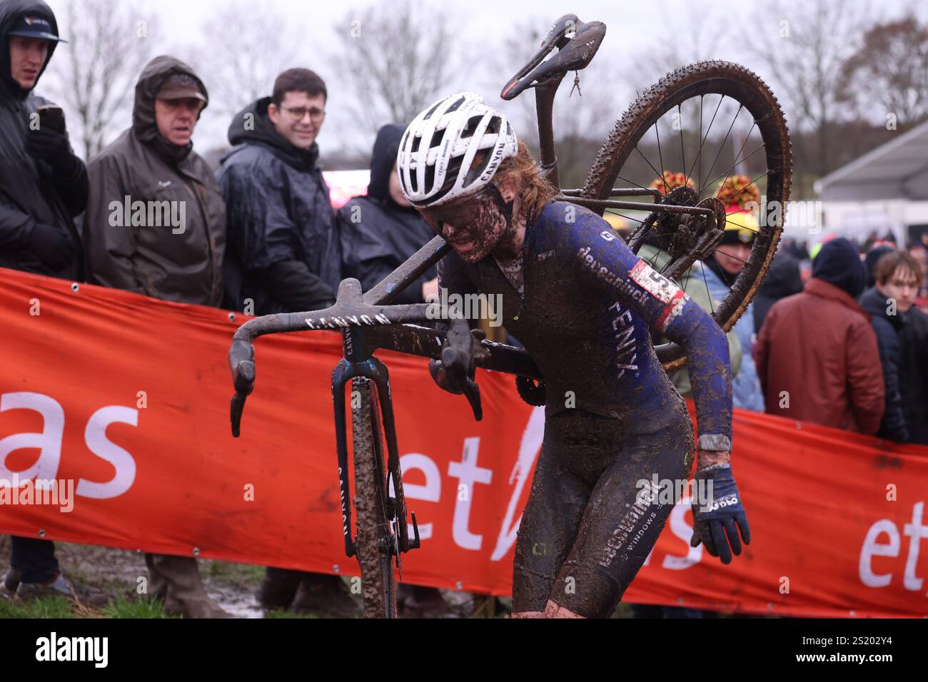 DENDERMONDE, Belgium. , . Puck Pieterse pictured during the UCI World ...