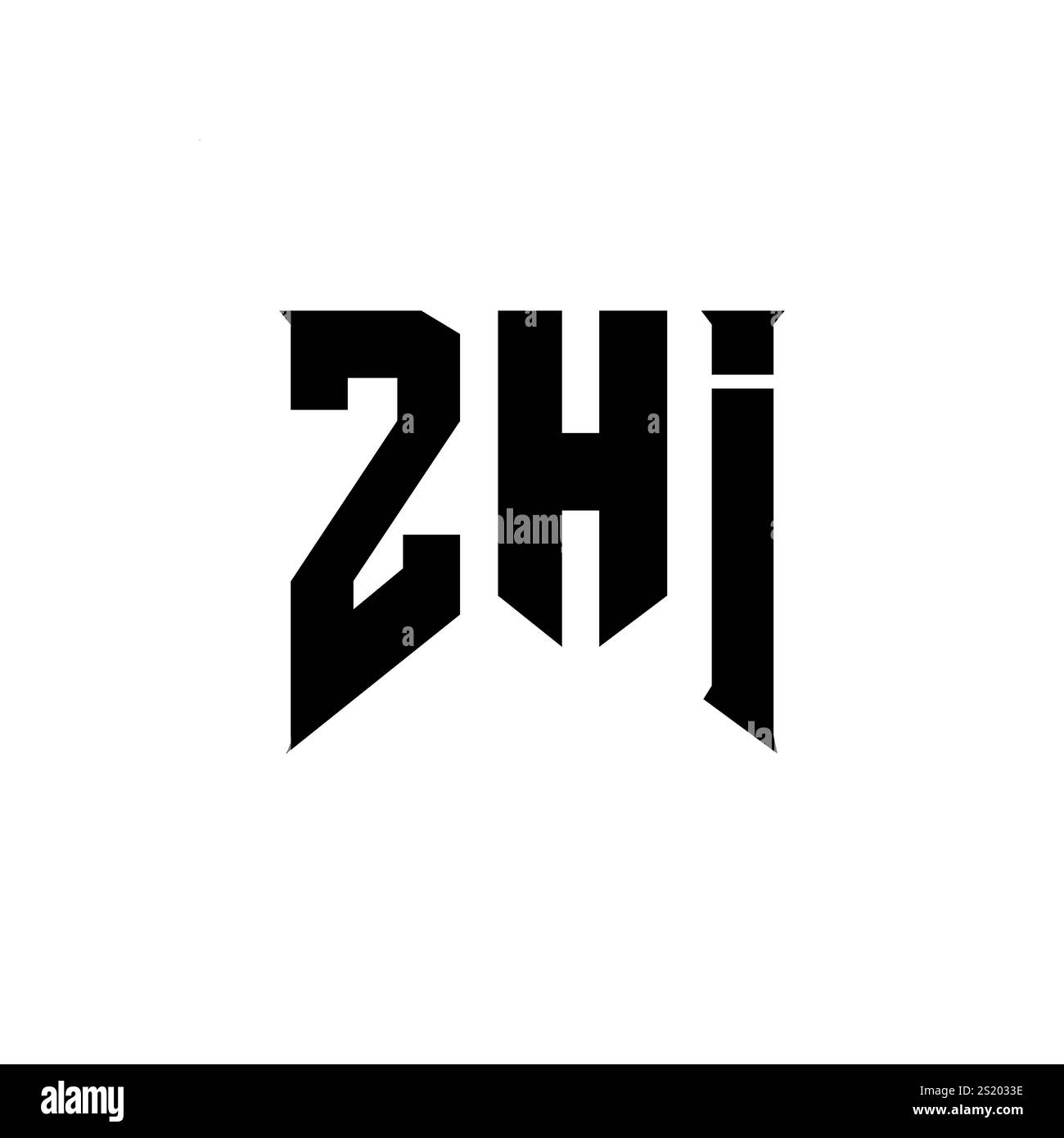 ZHI letter logo design for technology company. ZHI logo design black ...