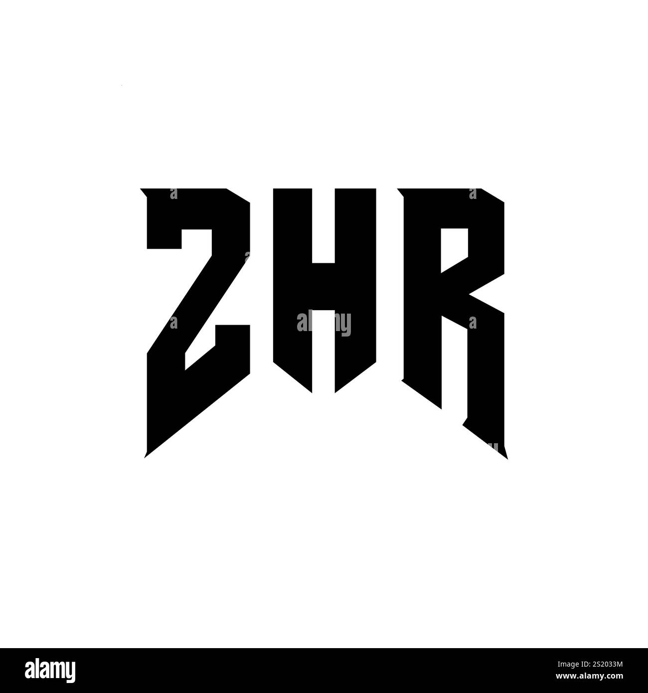 ZHR letter logo design for technology company. ZHR logo design black ...