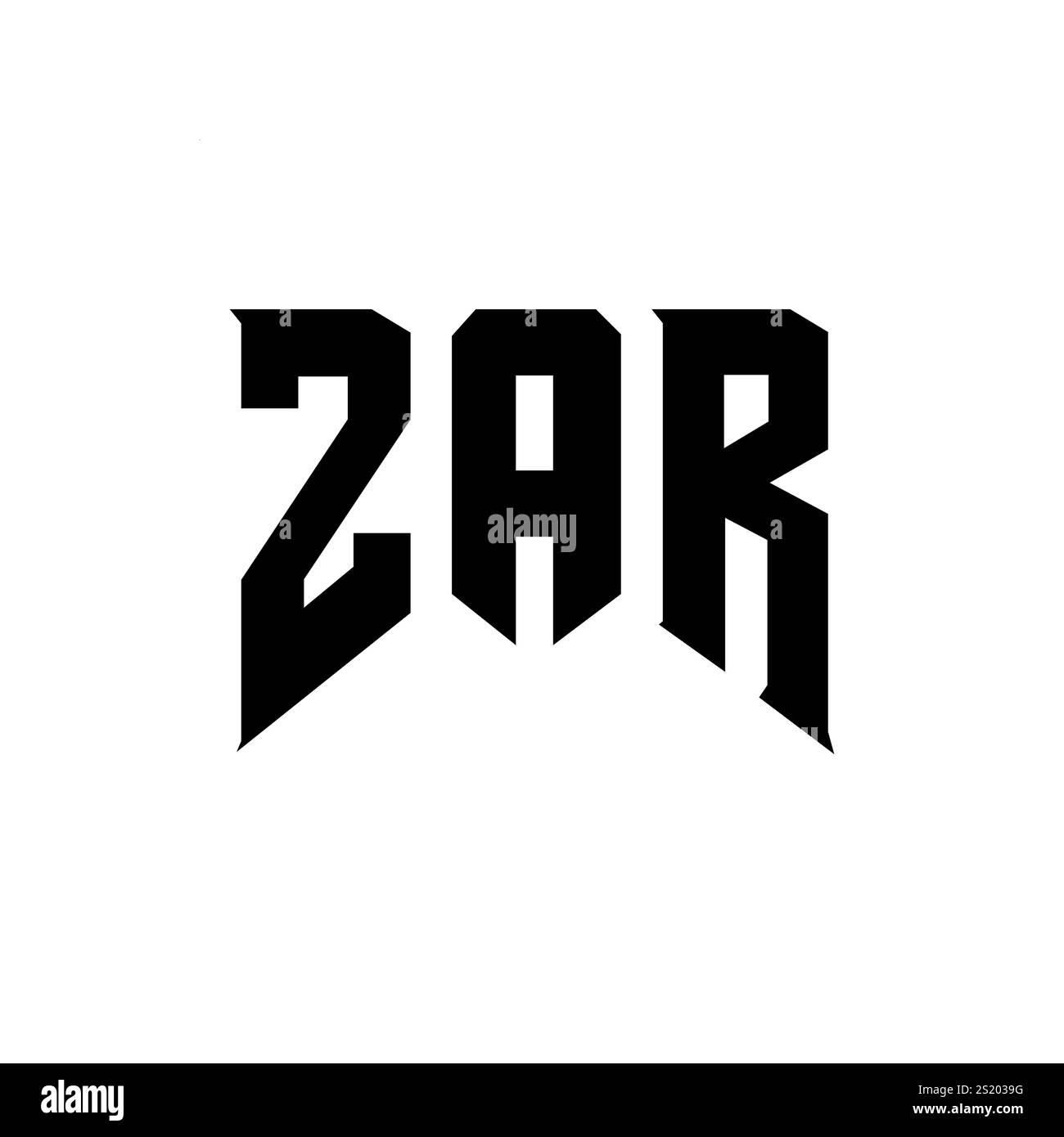 ZAR letter logo design for technology company. ZAR logo design black ...