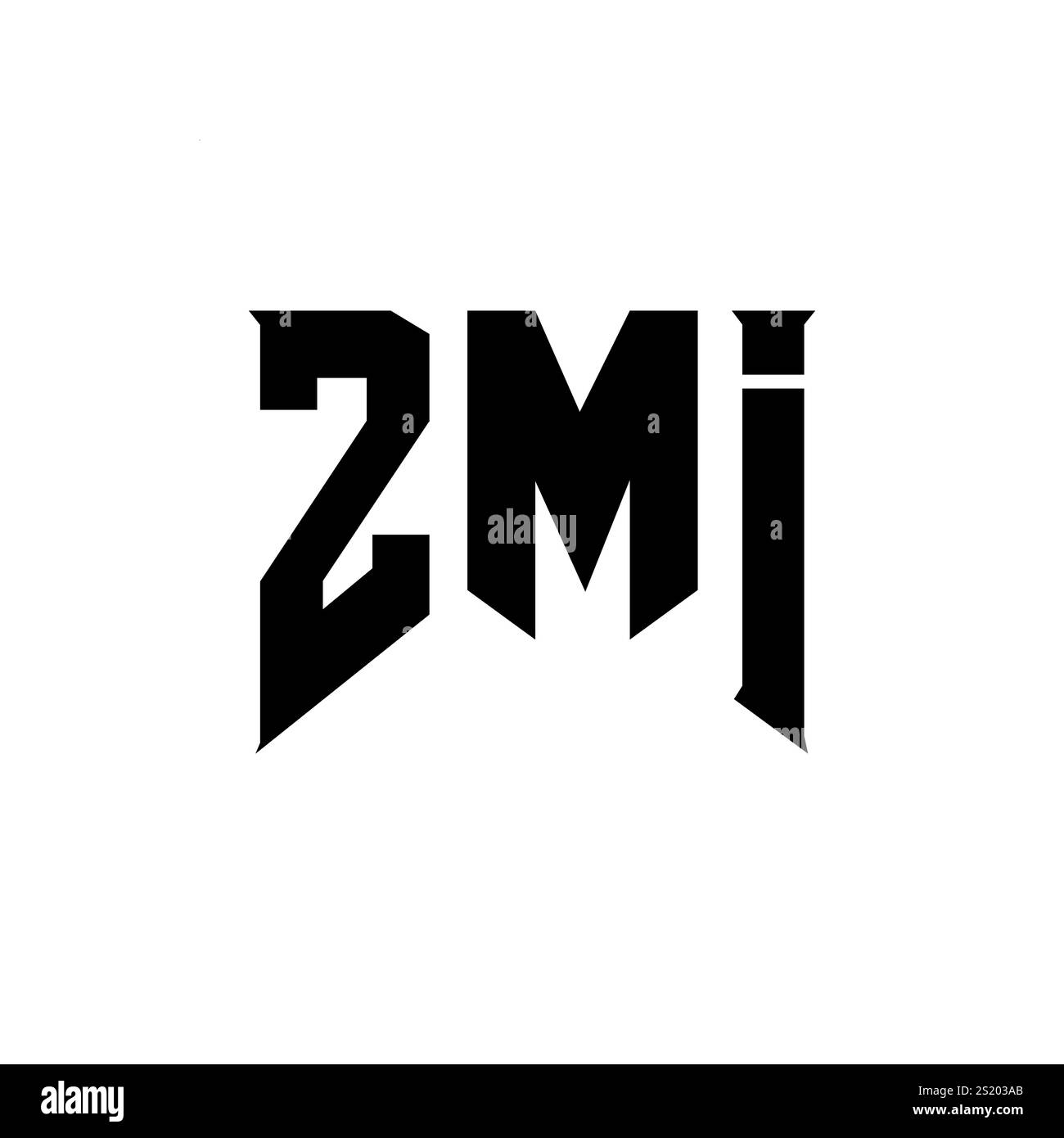 ZMI letter logo design for technology company. ZMI logo design black ...