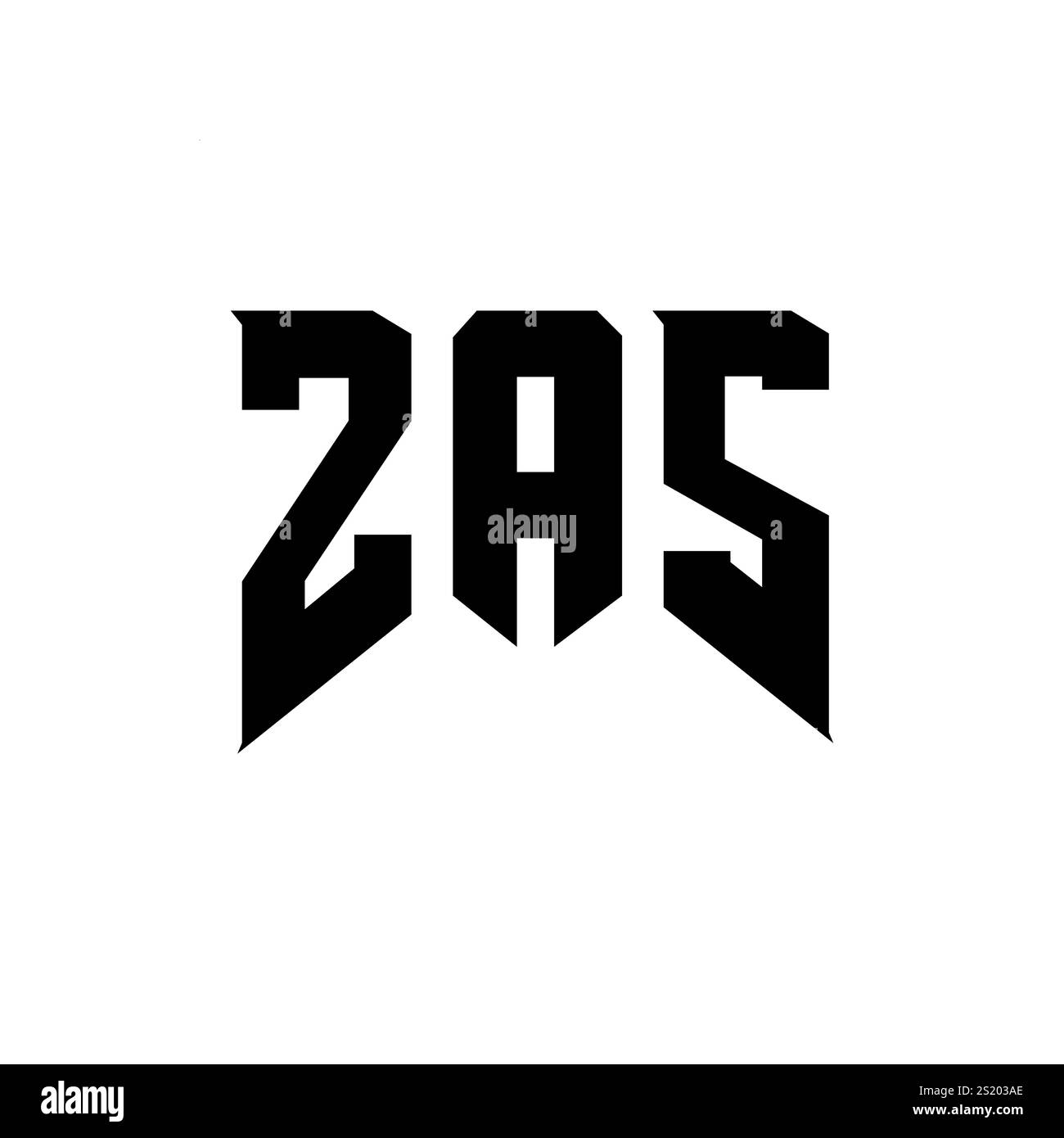 ZAS letter logo design for technology company. ZAS logo design black ...