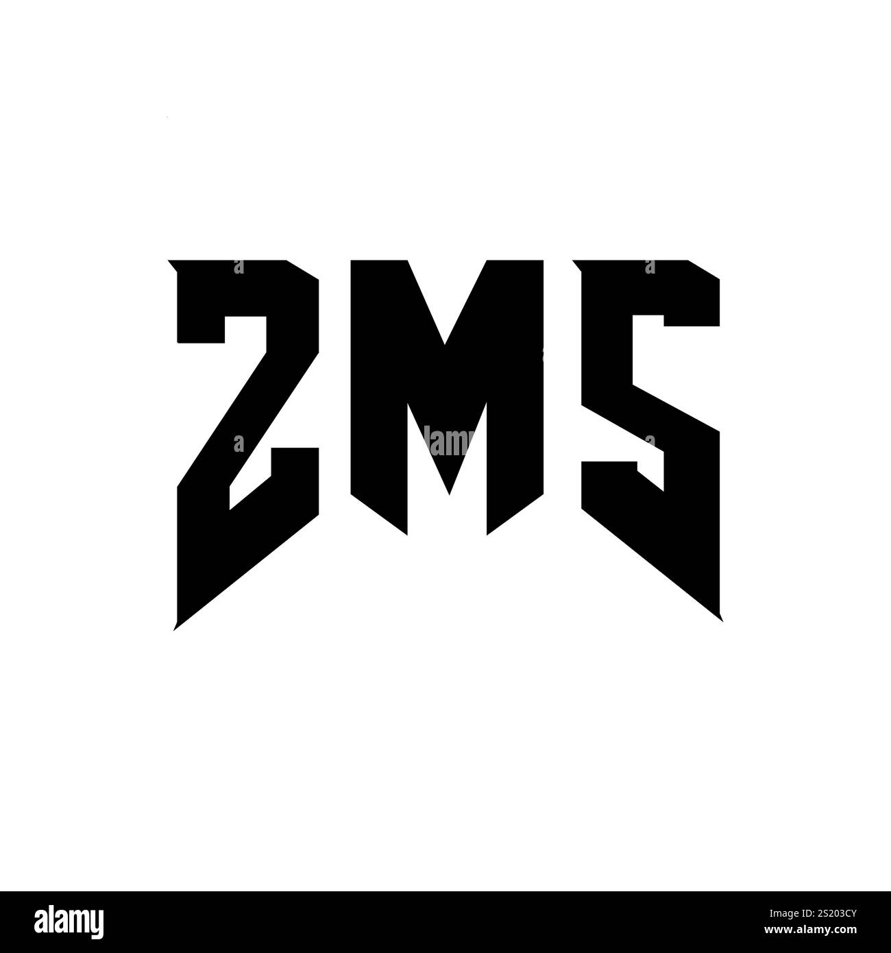 ZMS letter logo design for technology company. ZMS logo design black ...