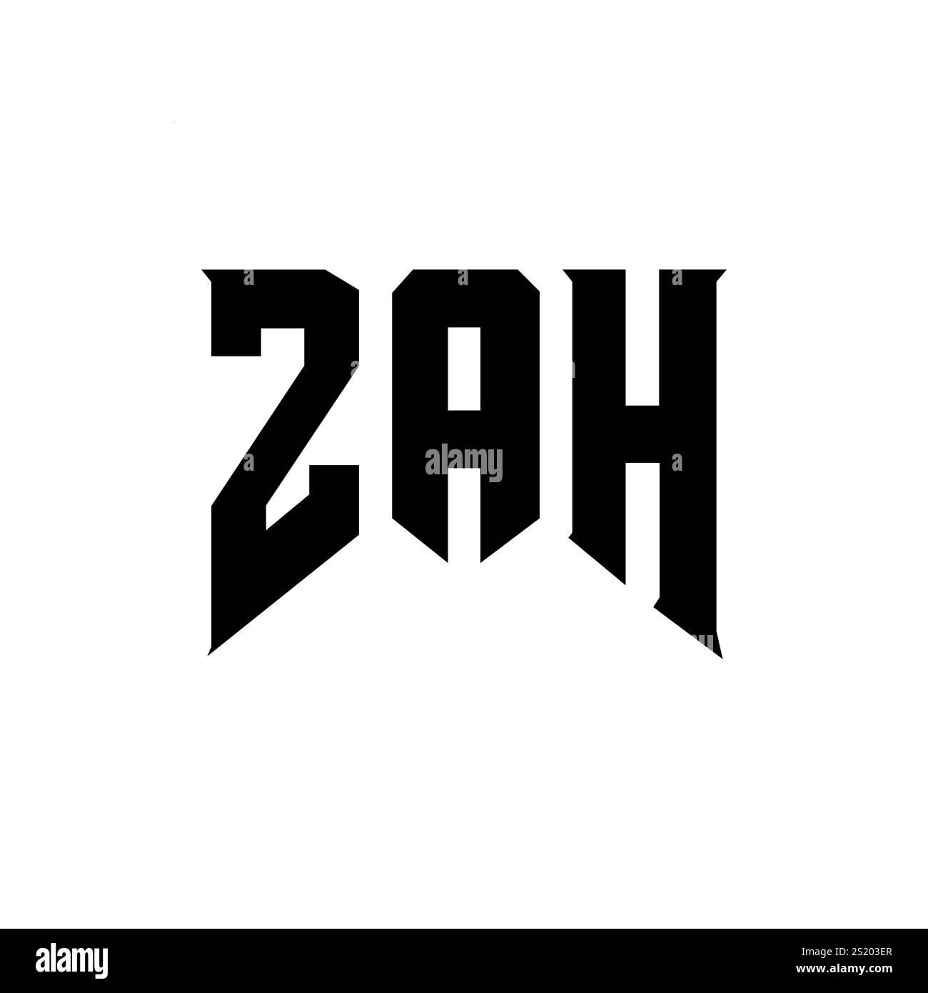 ZAH letter logo design for technology company. ZAH logo design black ...