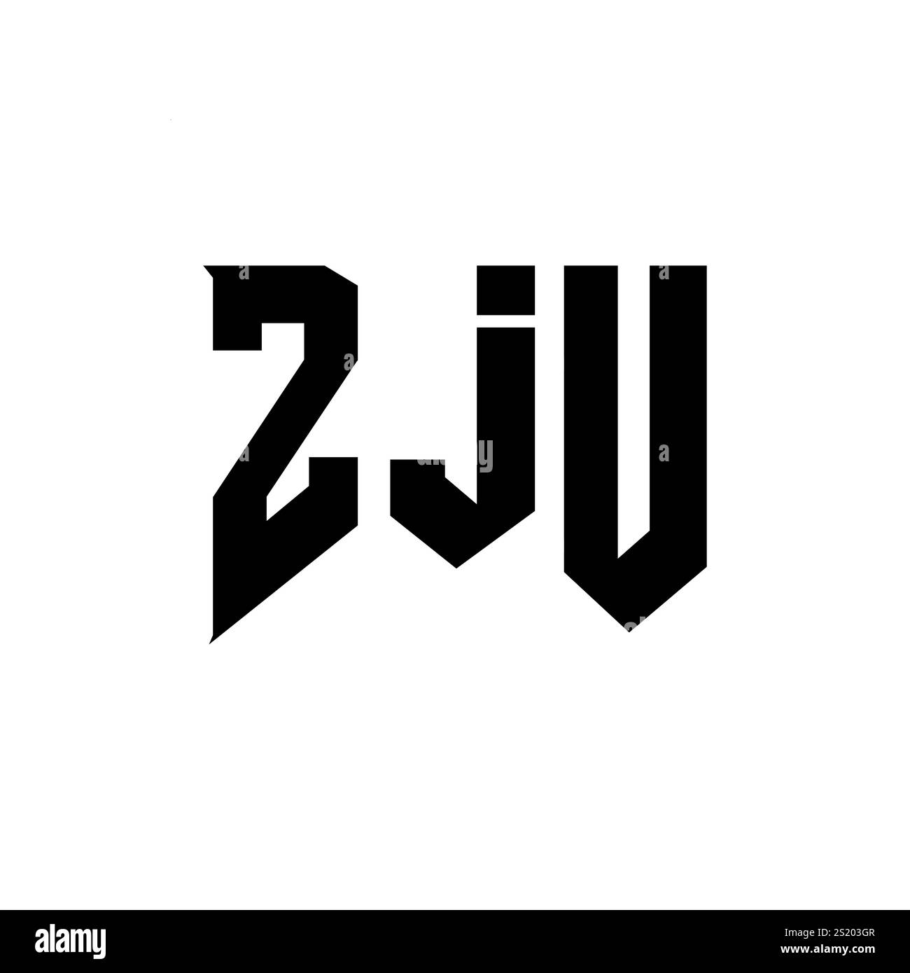 ZJU letter logo design for technology company. ZJU logo design black ...