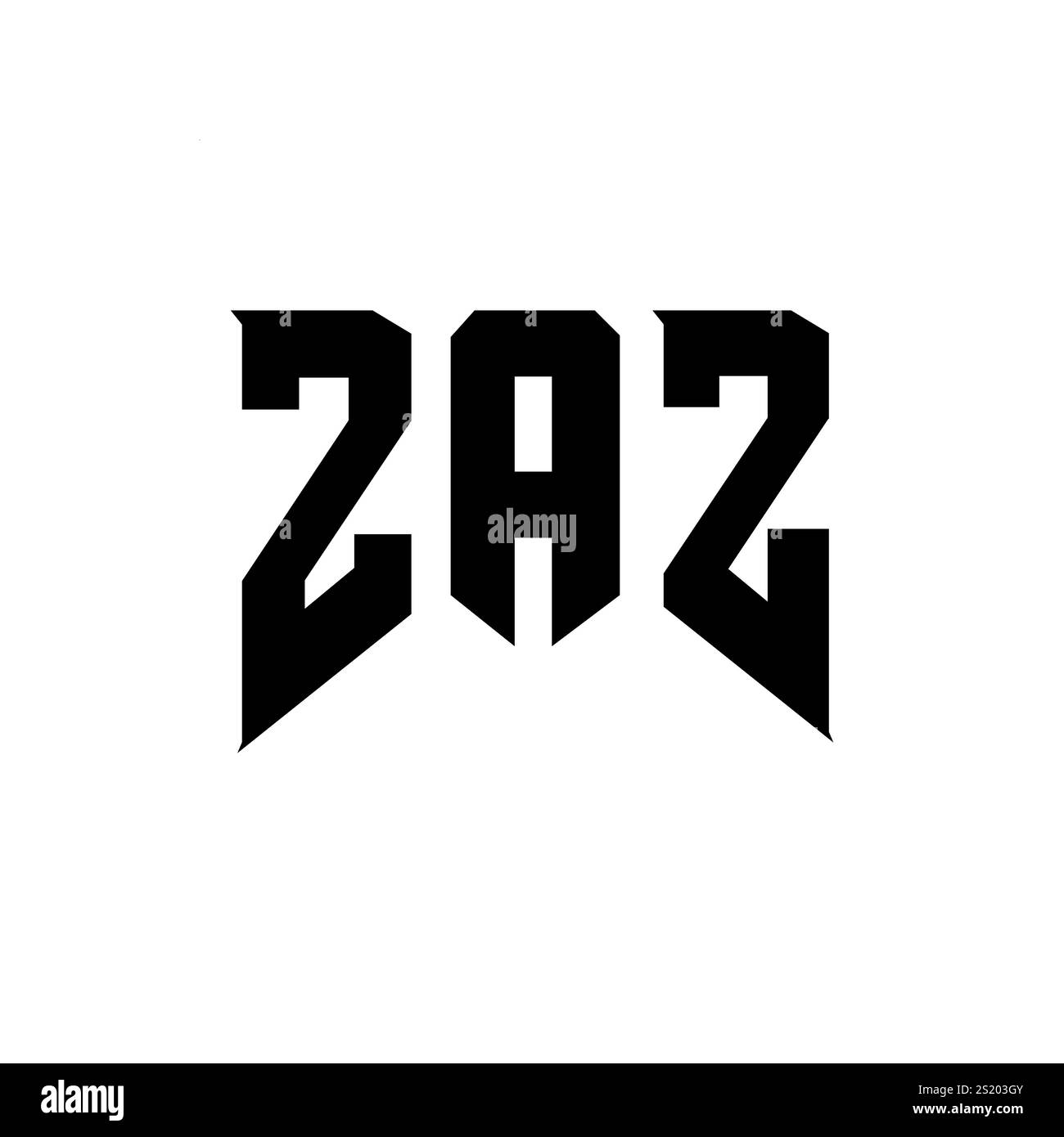 ZAZ letter logo design for technology company. ZAZ logo design black ...