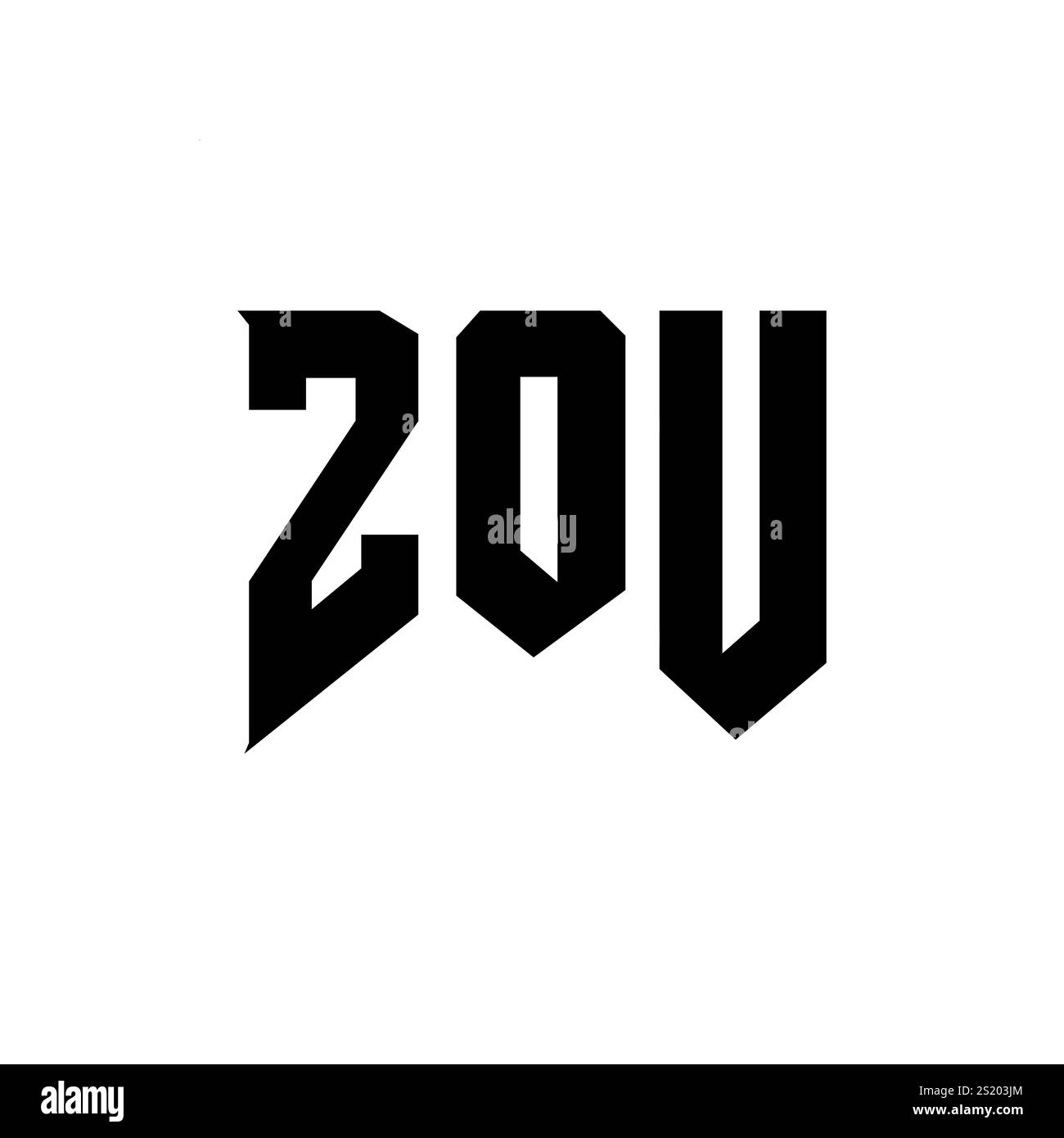 ZOU letter logo design for technology company. ZOU logo design black ...