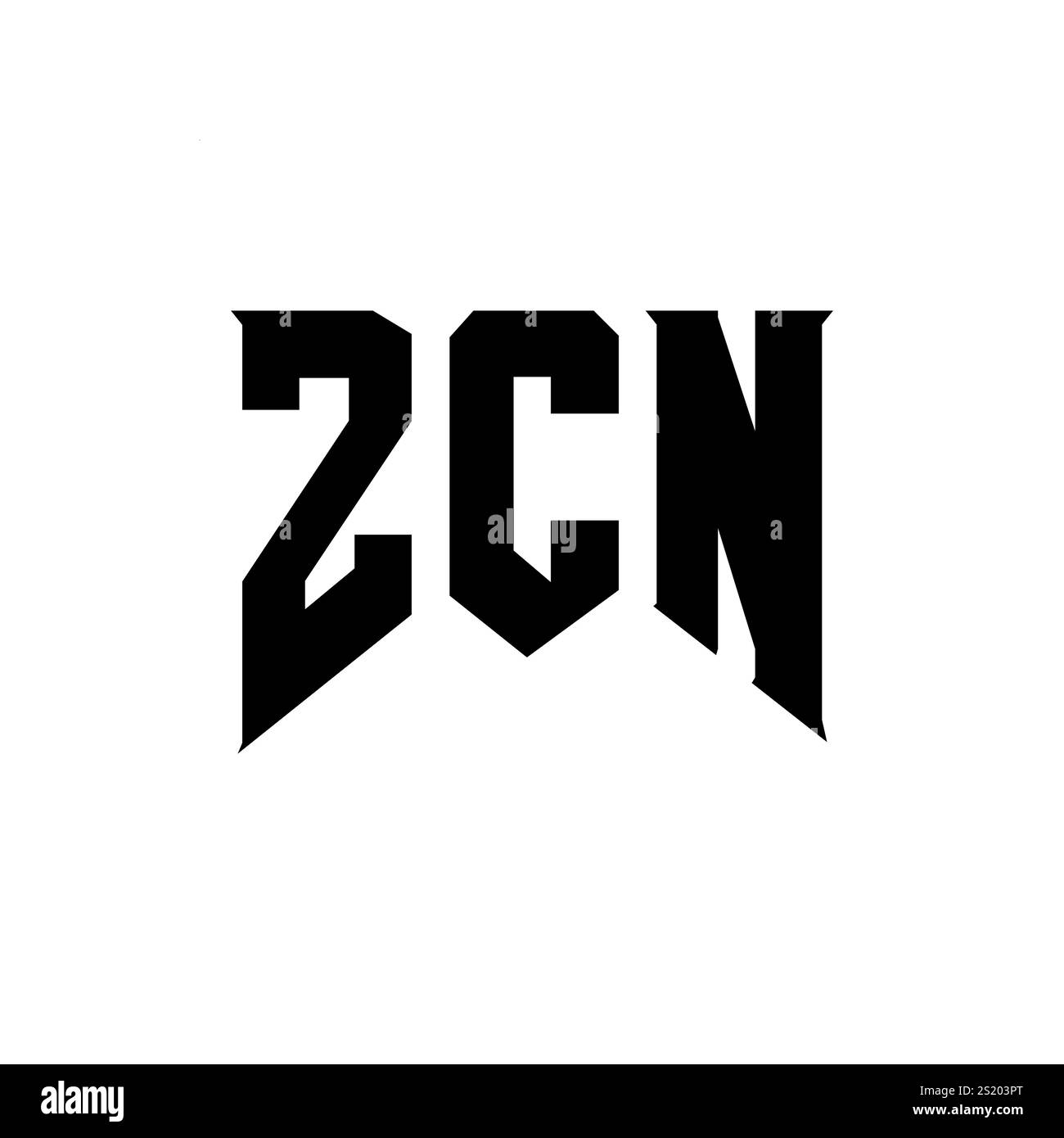 ZCN letter logo design for technology company. ZCN logo design black ...