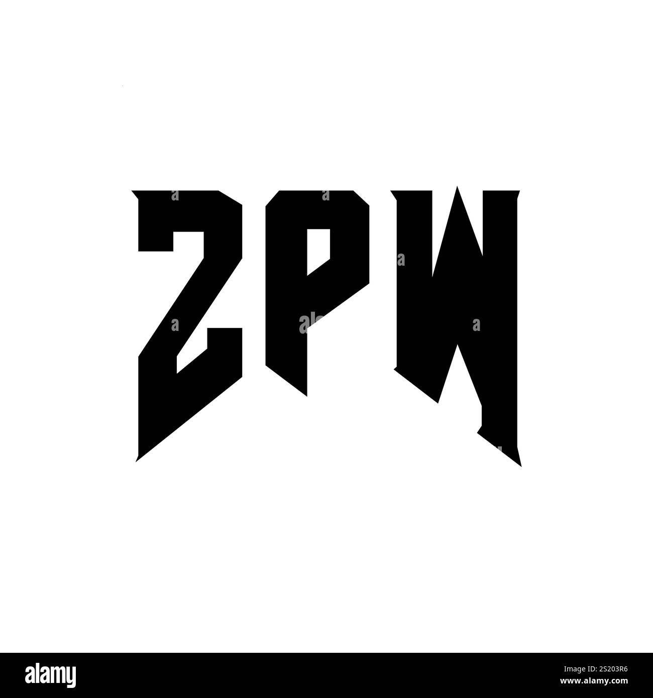 ZPW letter logo design for technology company. ZPW logo design black ...