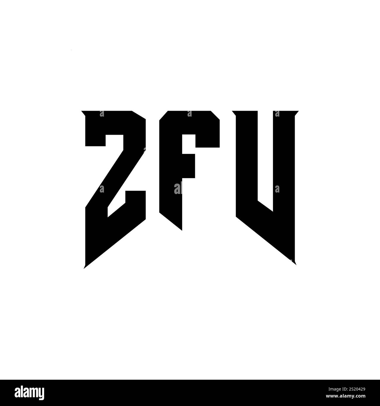 ZFV letter logo design for technology company. ZFV logo design black ...