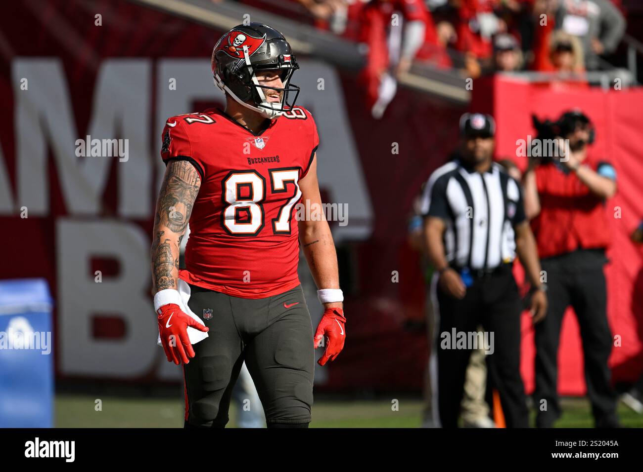 Tampa Bay Buccaneers tight end Payne Durham (87) celebrates his ...