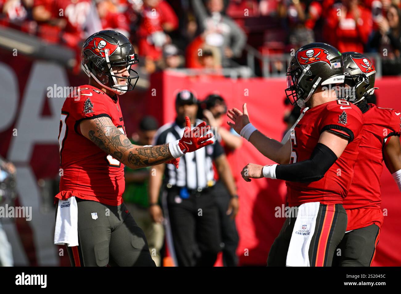 Tampa Bay Buccaneers tight end Payne Durham (87) celebrates his ...