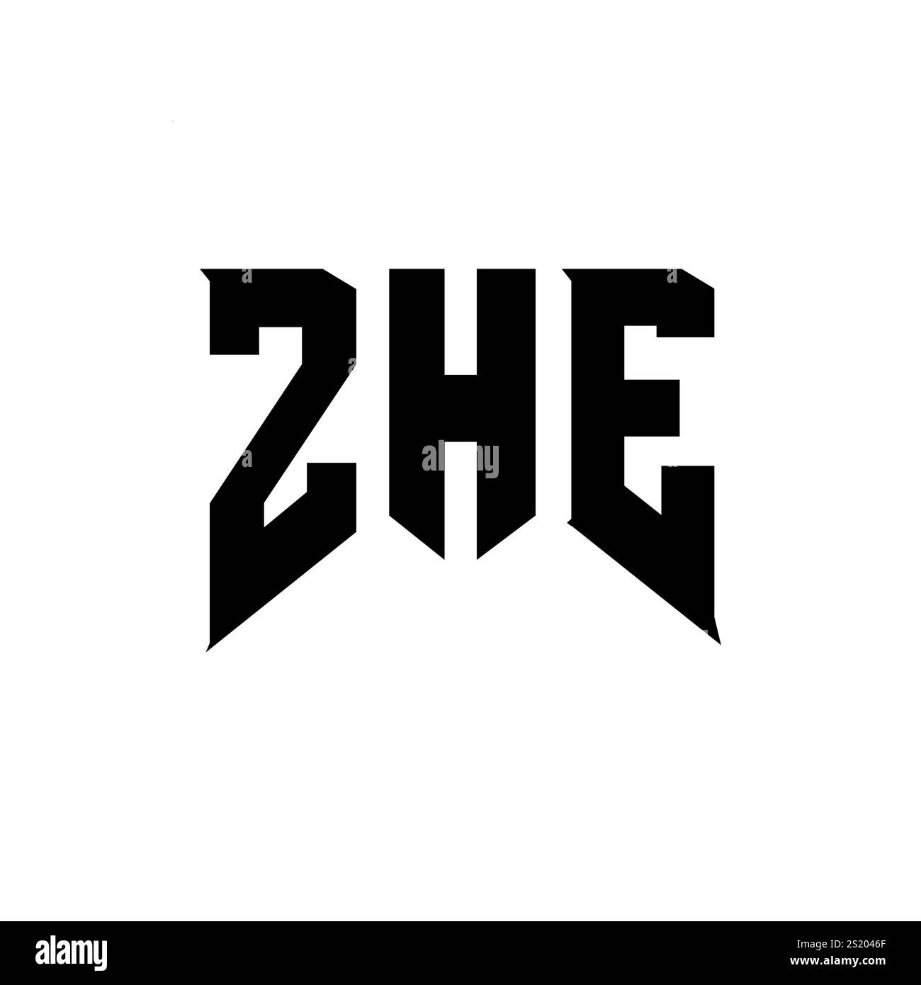 ZHE letter logo design for technology company. ZHE logo design black ...