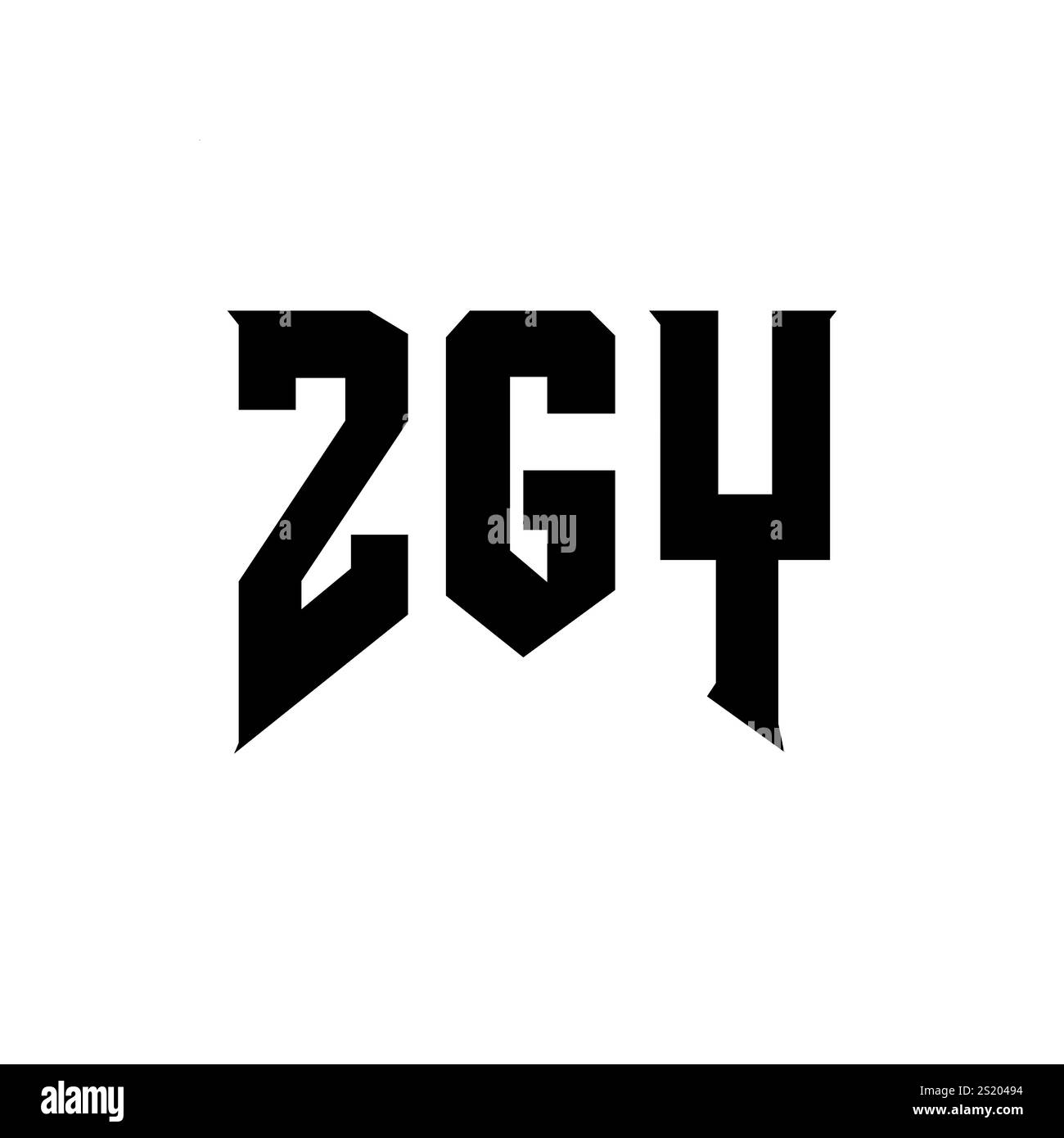 ZGY letter logo design for technology company. ZGY logo design black ...