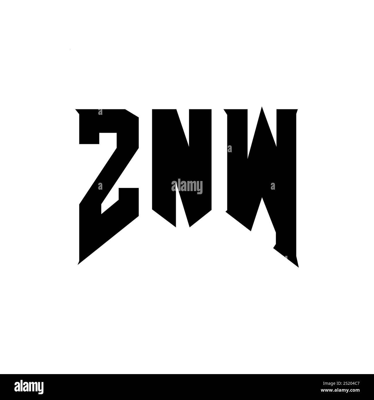 Znw business company logo Stock Vector Images - Alamy