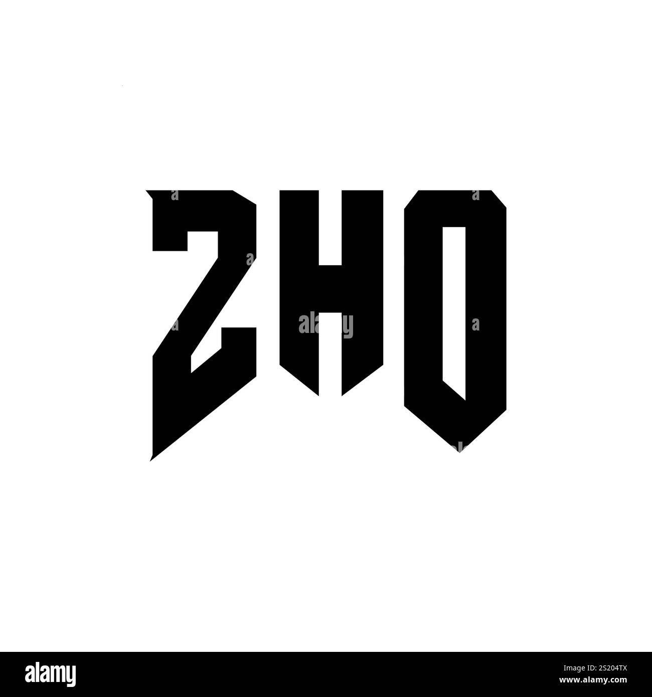 ZHO letter logo design for technology company. ZHO logo design black ...