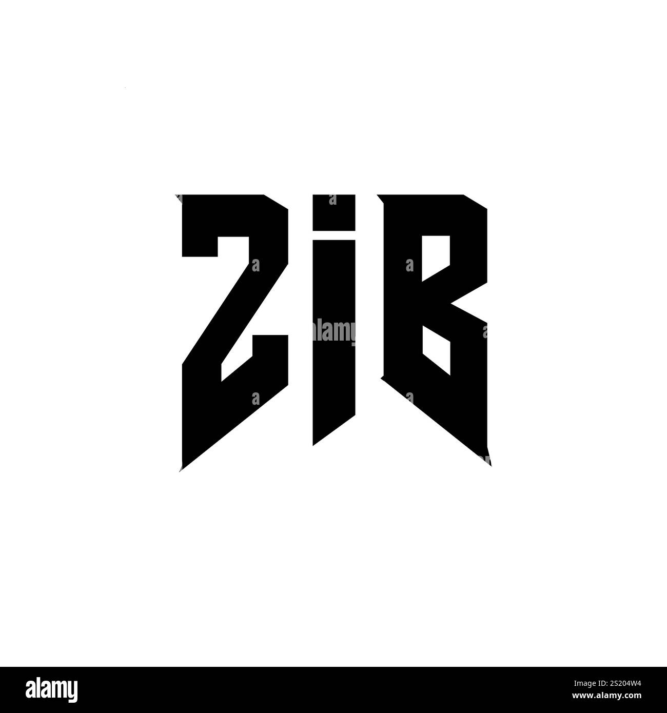 ZIB letter logo design for technology company. ZIB logo design black ...