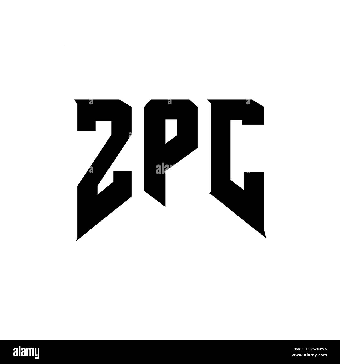 ZPC letter logo design for technology company. ZPC logo design black ...