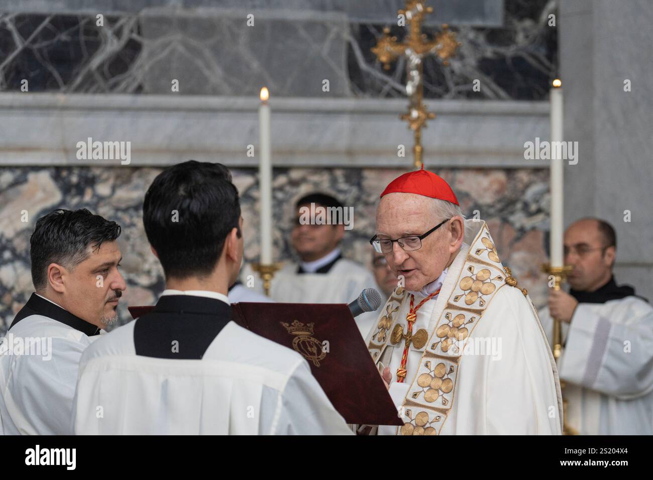 Rome, Italy. 05th Jan, 2025. Cardinal James Michael Harvey leads the ...