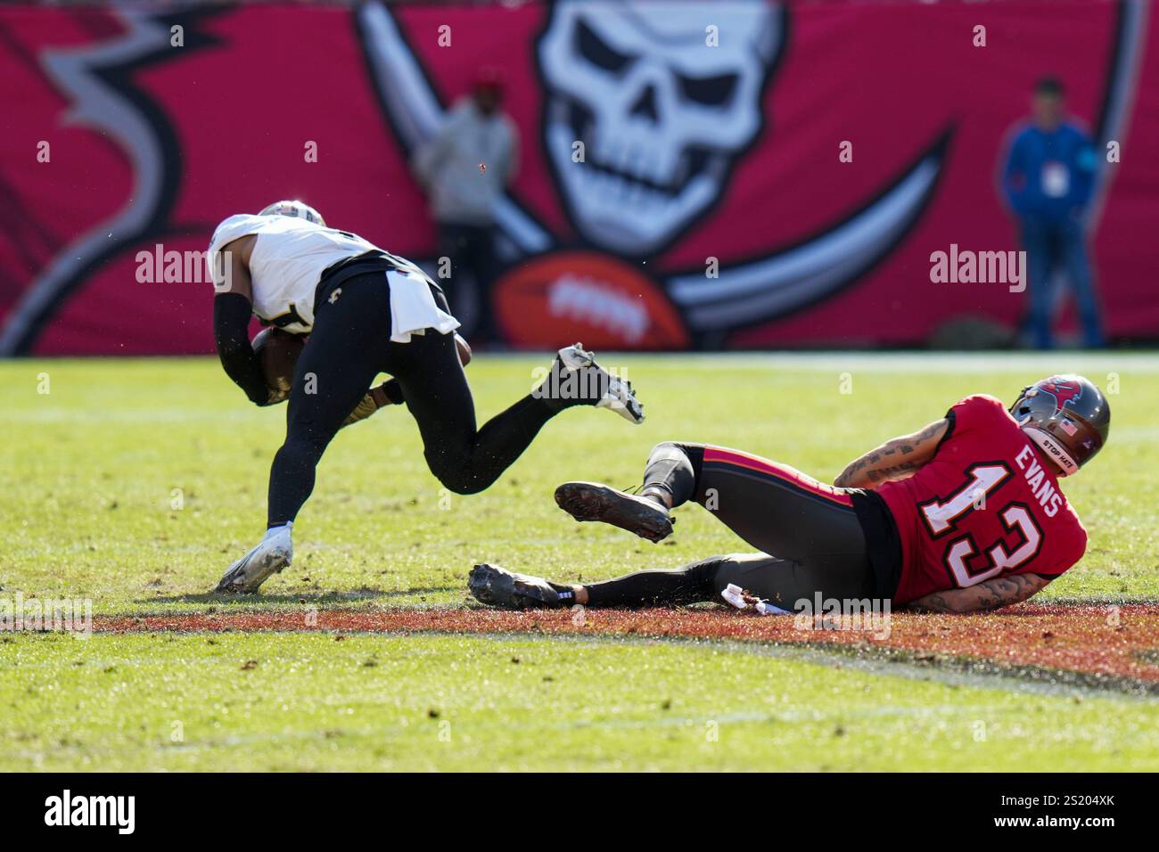 New Orleans Saints safety Jordan Howden intercepts a deflected pass ...