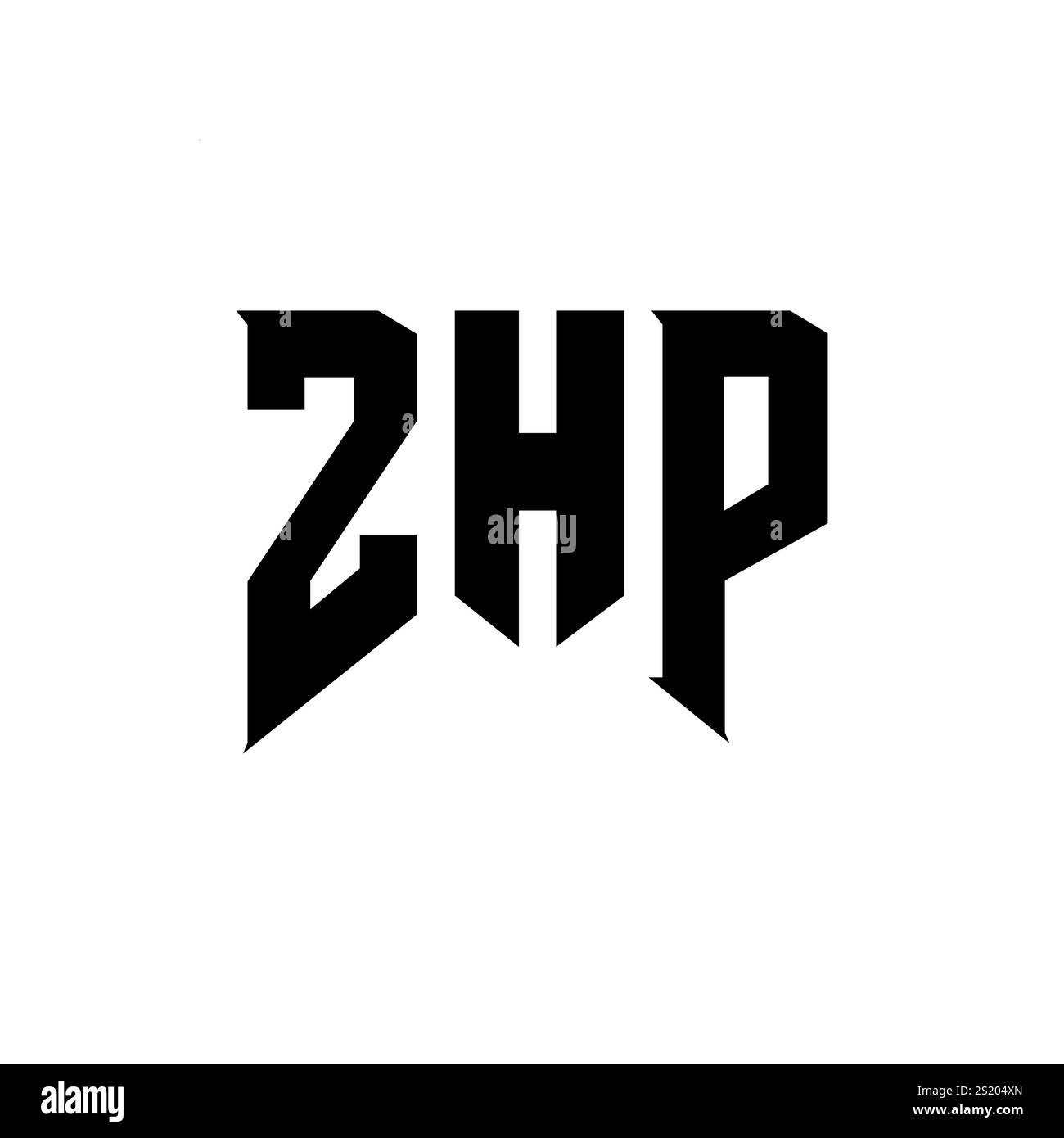 ZHP letter logo design for technology company. ZHP logo design black ...